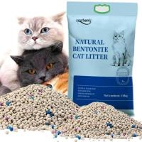 China Spherical Bentonite Cat Litter 0.8-3.8mm Dust-Free Clumping Odor Control Pet Supplies for sale
