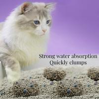 China BSCI Spherical Bentonite Cat Litter 0.8mm-3.8mm Dust-Free Clumping Mineral Pet Litter for sale