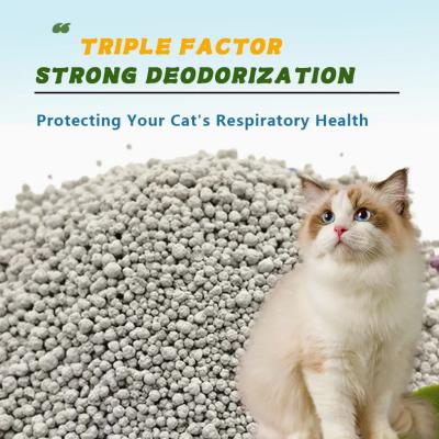 China Starhong Spherical Bentonite Cat Litter 0.8-3.8mm Grey Natural Clay Dust-Free Clumping for sale