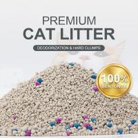 China OEM 100% Natural Strong Odor Lock Dust Free Clumping Premium Bentonite Litter For Cats for sale