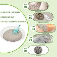 China Low Dust Bentonite Cat Litter  Eco Friendly Flavored  Bentonite Kitty Litter  For Pet Shop for sale
