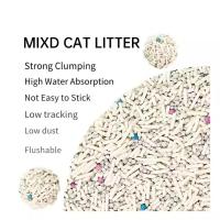 China Strong Clumping Mixed Cat Litter Dust Free - Tofu & Bentonite Blend with Strip and Ball Shape for Superior Absorbency for sale