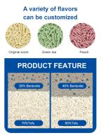 China Tofu Bentonite Premium Mixed Cat Litter - Dust Free, Strip & Ball Mix, BSCI & ISO9001 Certified for sale