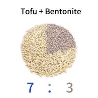 China 70% Tofu 30% Bentonite Mixed Litter High Absorbency Tofu Sand Litter for sale