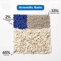 China 100% Natural Sand Cat Litter Strong Clumping Mixed Cat Litter Odor Control Dust Free for sale