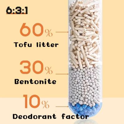 China 100 Natural Mixed Cat Litter Biodegradable Dust Free Cat Litter for sale