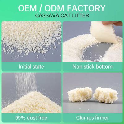 China High Absorptivity Cassava Cat Litter Fast Clumping Tofu Litter 100% Natural Dust-Free Formula for sale