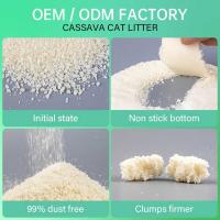 China Biodegradable Corn Cassava Cat Litter with 300% Water Absorption - Plant-Based Tofu Formula in White Granules for sale