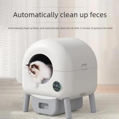 China 550mm Large Capacity Automatic Cat Litter Box with 76L Drum and 13L Waste Bin - APP Control Safety System for sale