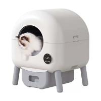 China 550mm Large Capacity Automatic Cat Litter Box with 76L Drum and 13L Waste Bin - APP Control Safety System for sale