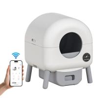 China 550mm Large Capacity Automatic Cat Litter Box with 76L Drum and 13L Waste Bin - APP Control Safety System for sale