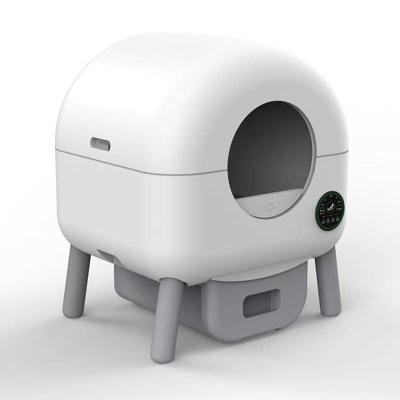 China 665mm Height 76L Capacity Automatic Self-Cleaning Cat Litter Box with App Control and Health Monitoring for sale