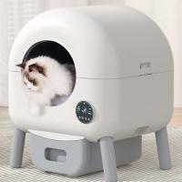 China 665mm Height 76L Capacity Automatic Self-Cleaning Cat Litter Box with App Control and Health Monitoring for sale