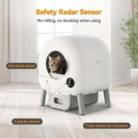 China 665mm Height 76L Capacity Automatic Self-Cleaning Cat Litter Box with App Control and Health Monitoring for sale