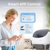 China Extra Large 76L Automatic Self-Cleaning Cat Litter Box with App Control and Safety Sensors for sale