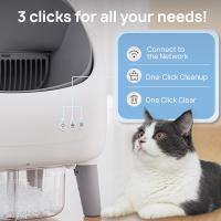 China Extra Large 76L Automatic Self-Cleaning Cat Litter Box with App Control and Safety Sensors for sale