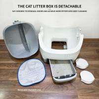China Extra Large 76L Automatic Self-Cleaning Cat Litter Box with App Control and Safety Sensors for sale