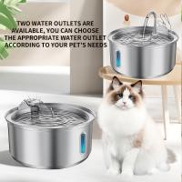 China Stainless Steel Smart Water Dispenser 4L Capacity 5V Power for Cats and Dogs with Triple Filtration for sale