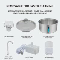 China Stainless Steel Smart Water Dispenser 4L Capacity 5V Power for Cats and Dogs with Triple Filtration for sale