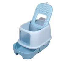 China White Top Entry Cat Litter Box with Drawer - Anti-Splashing Plastic Design for Easy Cleaning and Odor Control for sale