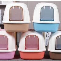 China 1600g Fully Enclosed Cat Litter Box 53cm x 41cm x 41cm with Nonstick Surface and Odor Control for sale