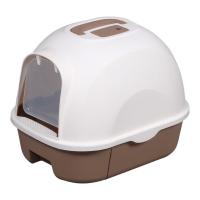 China White Portable Closed Cat Litter Box 53×41×41cm Large Capacity for Multiple Cats with Odor Control for sale