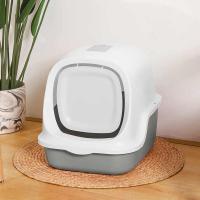 China Fully Enclosed Cat Litter Box with Bamboo Charcoal Filter - 5 Color Options, Nonstick Bottom for Multi-Cat Households for sale