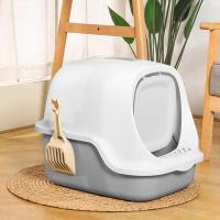 China Fully Enclosed Cat Litter Box with Bamboo Charcoal Filter - 5 Color Options, Nonstick Bottom for Multi-Cat Households for sale