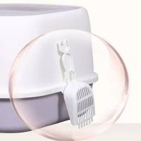 China Pink 52cm Enclosed Cat Litter Box with Anti-Splash Drawer and High Sides for Large Cats for sale