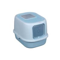 China Pink 52cm Enclosed Cat Litter Box with Anti-Splash Drawer and High Sides for Large Cats for sale