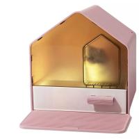 China 46×41×46cm Semi-Enclosed Cat Litter Box with Odor Control - 3600g Multi-Cat Design for sale