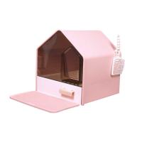 China 46×41×46cm Semi-Enclosed Cat Litter Box with Odor Control - 3600g Multi-Cat Design for sale