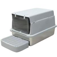 China 304 Stainless Steel Cat Litter Box 60x39x40cm Smell Proof with Removable Design and Rust Resistance for sale
