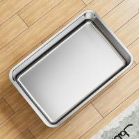 China 304 Stainless Steel Cat Litter Box 60x39x40cm Smell Proof with Removable Design and Rust Resistance for sale