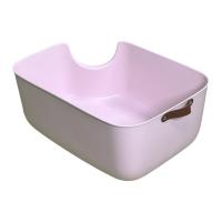 China Large Nonstick Bottom Open Litter Box 45.5×36.5cm High Sided Design with Easy Clean Surface for sale