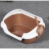 China Multicolor PET Open Cat Litter Tray 49×34×22.5cm Large Opening Design 850g Lightweight for sale