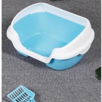 China Multicolor PET Open Cat Litter Tray 49×34×22.5cm Large Opening Design 850g Lightweight for sale