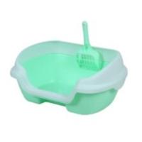 China Multicolor PET Open Cat Litter Tray 49×34×22.5cm Large Opening Design 850g Lightweight for sale