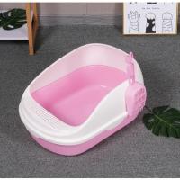 China Semi-Enclosed Cat Litter Box 1250g with Sand Falling Hole - 56×26×39cm PP PET Material for Multi-Cat Households for sale