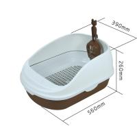 China Semi-Enclosed Cat Litter Box 1250g with Sand Falling Hole - 56×26×39cm PP PET Material for Multi-Cat Households for sale