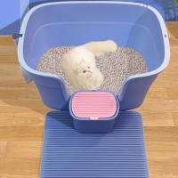 China Jelly Series Extra Large Cat Litter Box 63x45x32.8cm Splash Proof Eco Friendly Design for Multi-Cat Households for sale