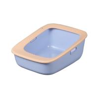 China Semi-Enclosed Cat Litter Box 61x44x25cm with Scoop - Durable PP/PET Material for Multi-Cat Households for sale