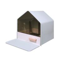 China 46cm Semi-Enclosed Cat Litter Box 3600g Large Capacity Covered Design for Multi-Cat Households for sale