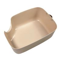 China Easy Clean 1085g Semi Enclosed Cat Litter Box 55.5cm Corner Design for Multiple Cats for sale