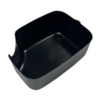 China Easy Clean 1085g Semi Enclosed Cat Litter Box 55.5cm Corner Design for Multiple Cats for sale