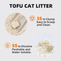 China Natural Tofu Cat Litter 1.5mm-3mm Diameter Dust-Free Clumping Biodegradable Eco-Friendly Pet Accessory for sale