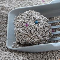 China Deodorizing Clumps Super Absorption High Quality Ball Shape Bentonite Cat Litter Sand for sale