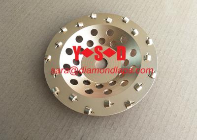 China PCD Chip Diamond Grinding Cup Wheel for concrete epoxy floor coating removal for sale