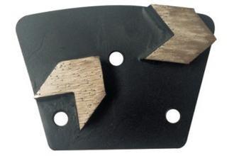 China STI 2 Bar Metal Bond Trapzoid Diamond Grinding Plate for Grinding Concrete for sale