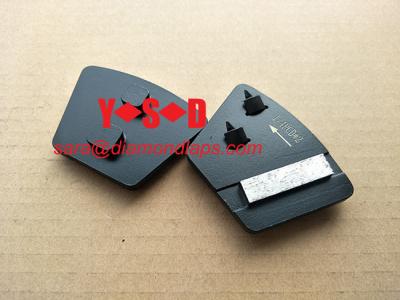 China Trapezoid PCD Scraper Concrete Diamond Floor Grinding Plate with 1 diamond segment and 2 PCD chips for sale